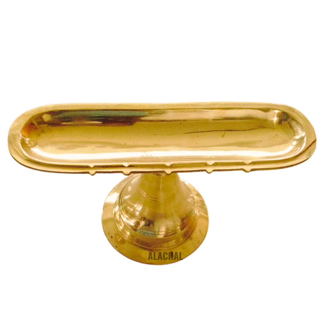 The Timeless Elegance of Handcrafted Bronze Paathi Vilakk with Five Wi ...