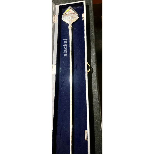 AUTHENTIC PURE SILVER MURUGAN VEL | 3.5 FEET (H) | PALANI MURUGAN | SK ...