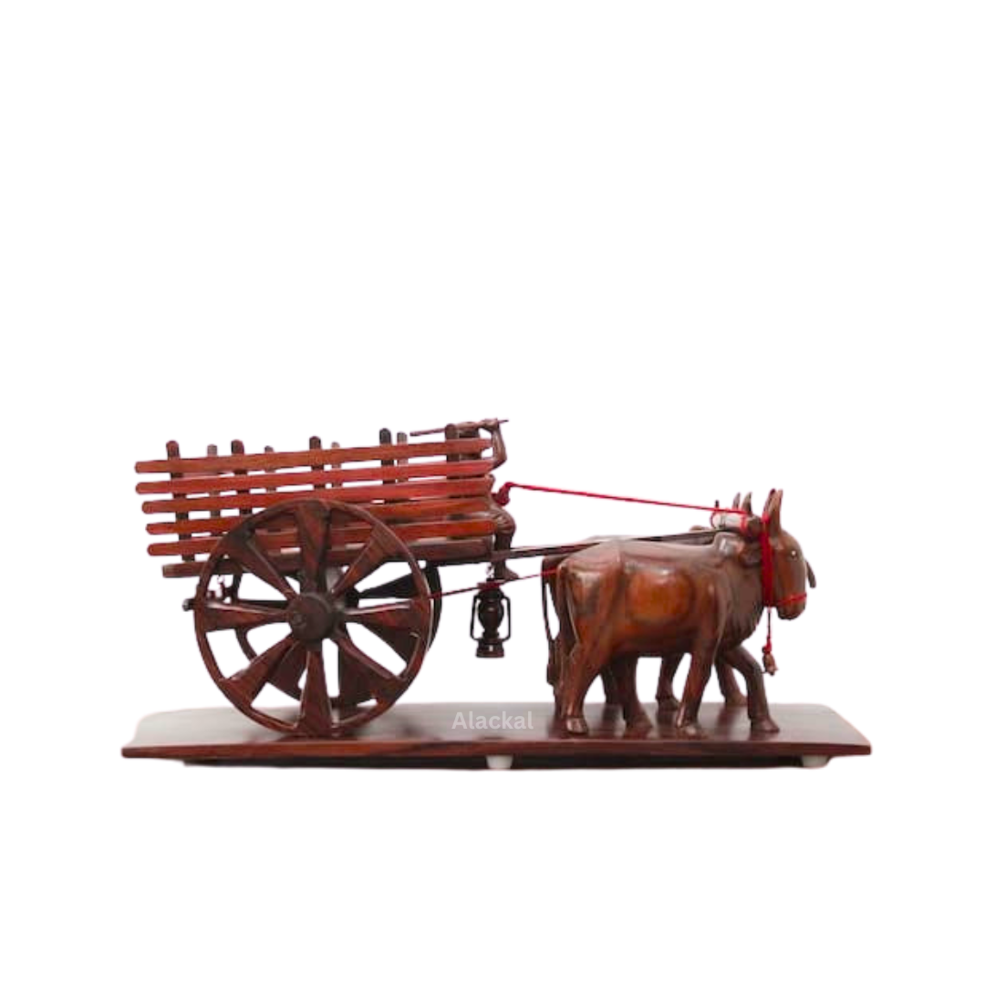 WOODEN BULLOCK CART – Alackal Bell Metals