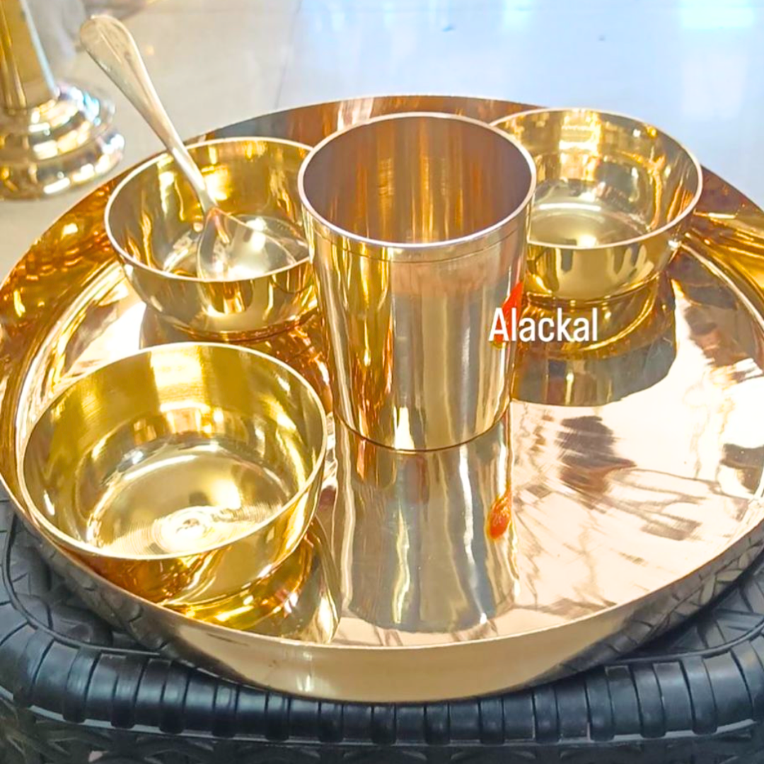 AUTHENTIC TRADITIONAL BRONZE THALI SET – Alackal Bell Metals