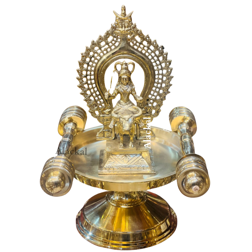 Handcrafted Bronze Vishnumaya Kuttichathan Swami Vigraham with Prabhav ...